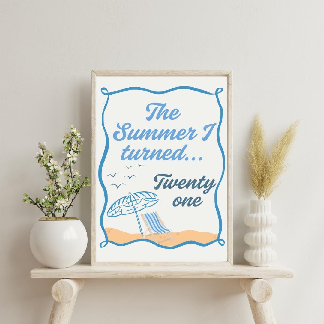 The Summer I Turned 21 Sign | 21st Birthday Digital Download | TSITP ...