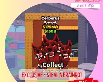 Cerberus 175m/s Steal a Brainrot Secret Real SAB | (read Description ...