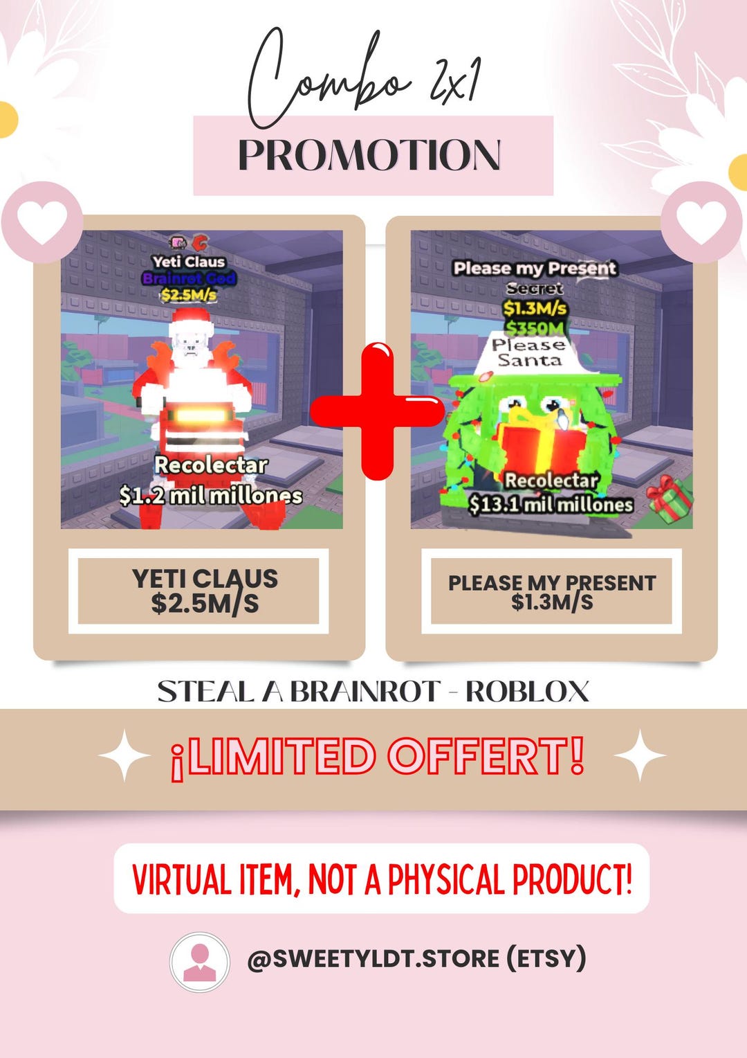 Roblox - Combo X2 Brainrots Christmas! |*unmissable Offer!* Steal a ...