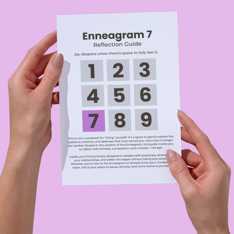 Enneagram 7 Reflection Journal - Printable Reflection Guide for Clarity ...