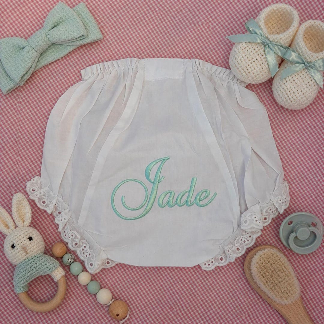 Personalized Baby Bloomers – Monogram Diaper Cover – Custom Embroidered ...