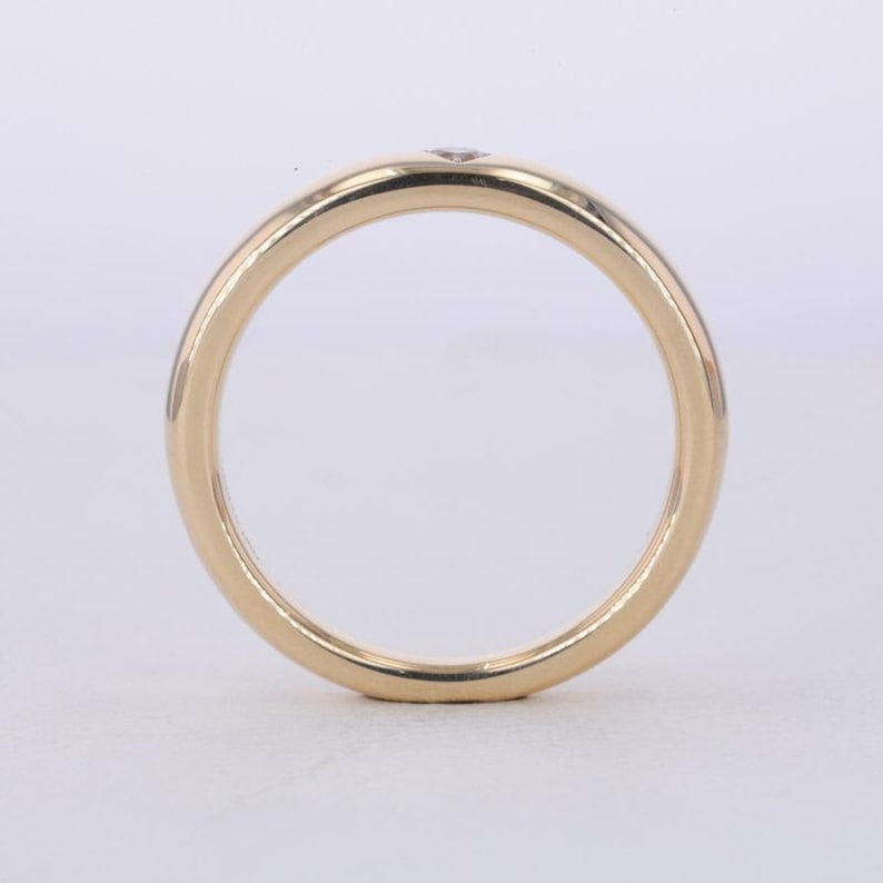 14K Gold Heart Diamond Promise Ring – Minimalist Anniversary Band - Etsy