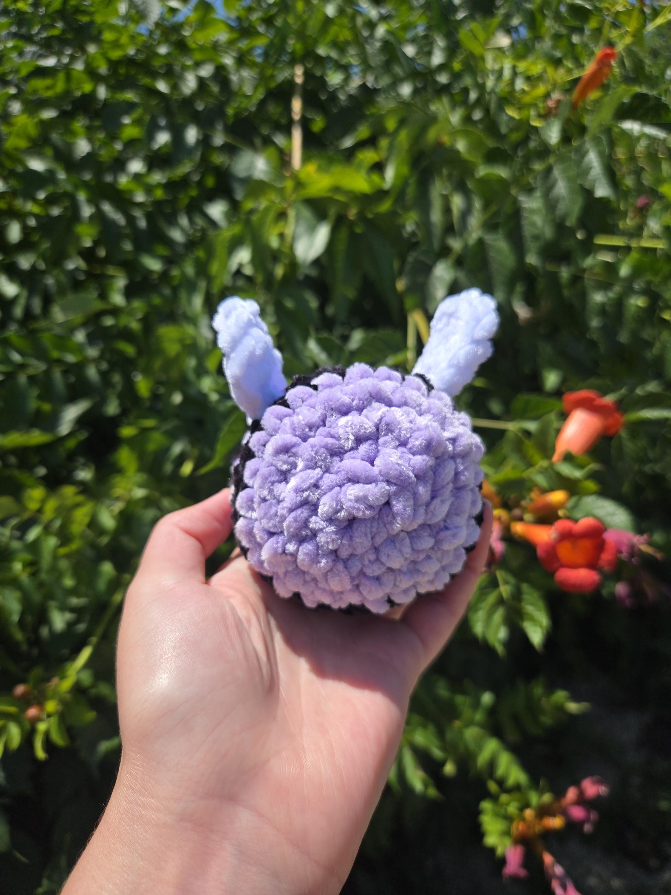 Purple Crochet Bumblebee Amigurumi: Chunky Chenille Bee - Etsy