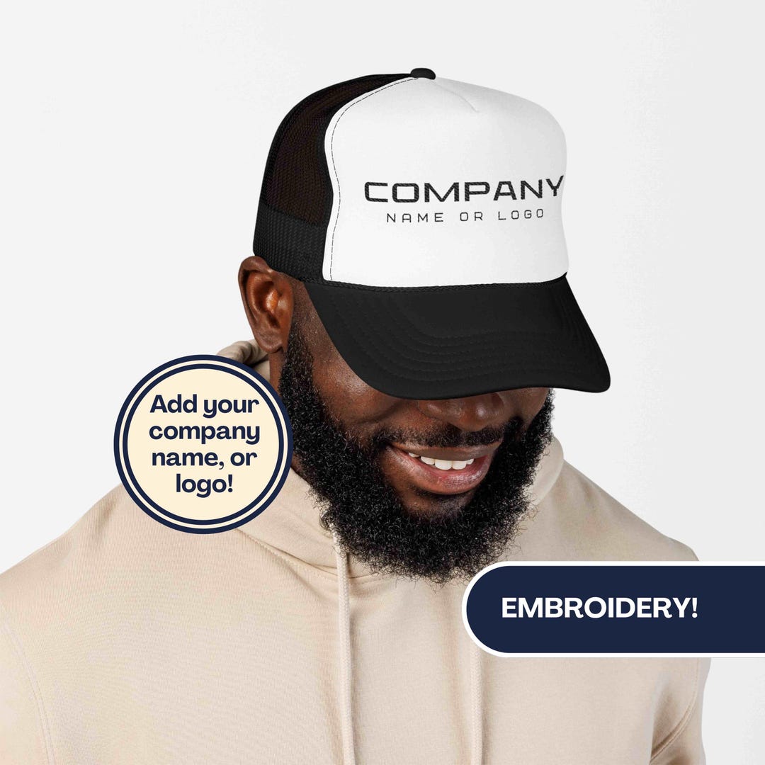 Custom Embroidered Business Logo Hat, Custom Foam Trucker Hat, Company ...