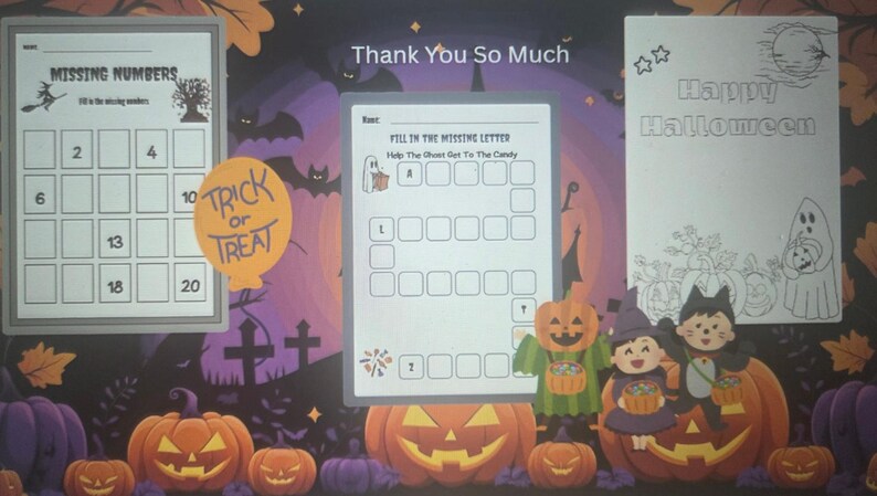 Halloween Worksheet Bundle With 9 Pages for Preschool and Kindergarten ...