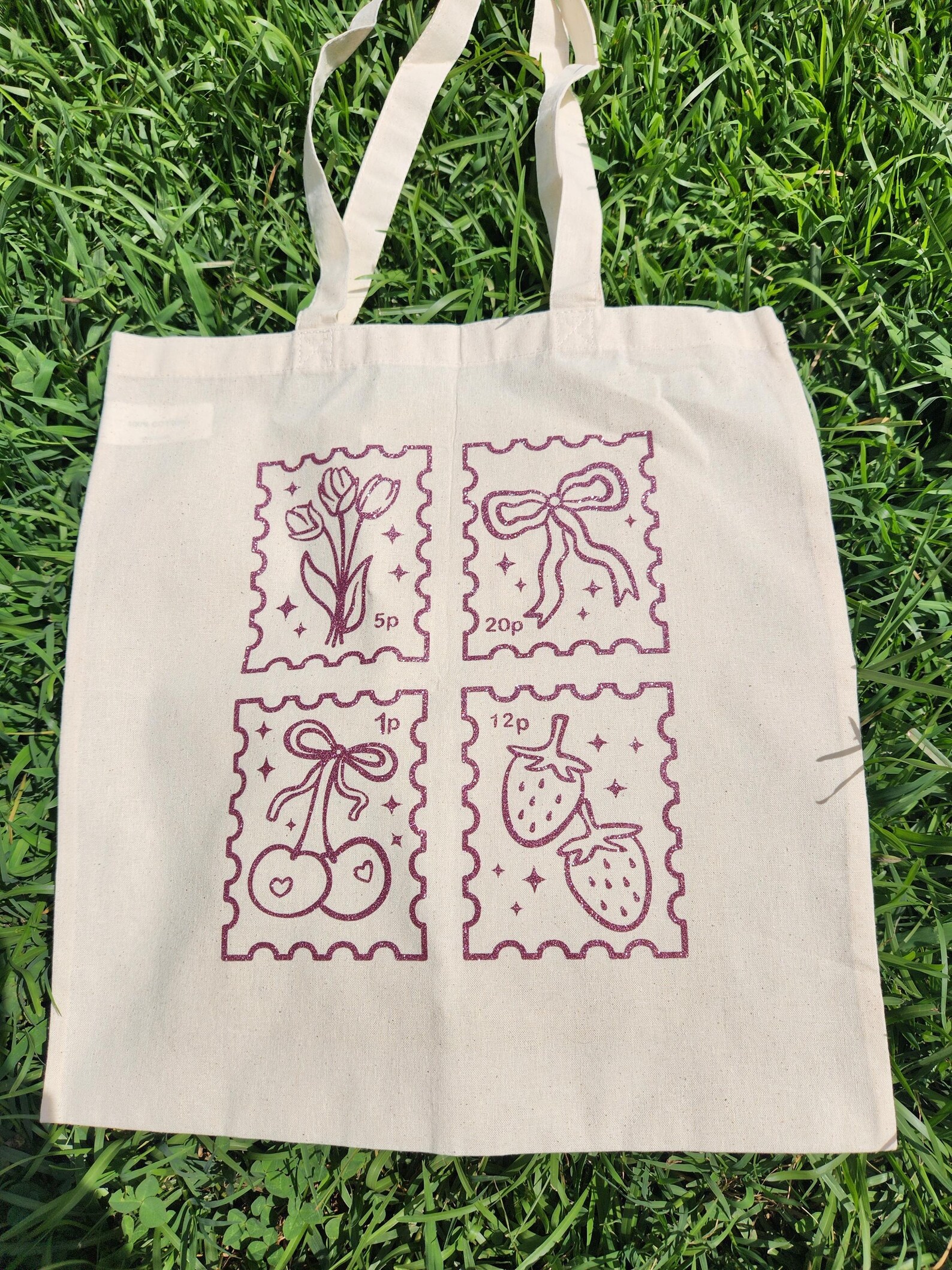 Flower Stamp Tote - Etsy