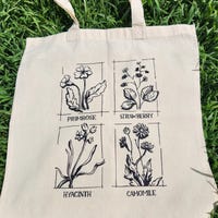 Flower Stamp Tote - Etsy