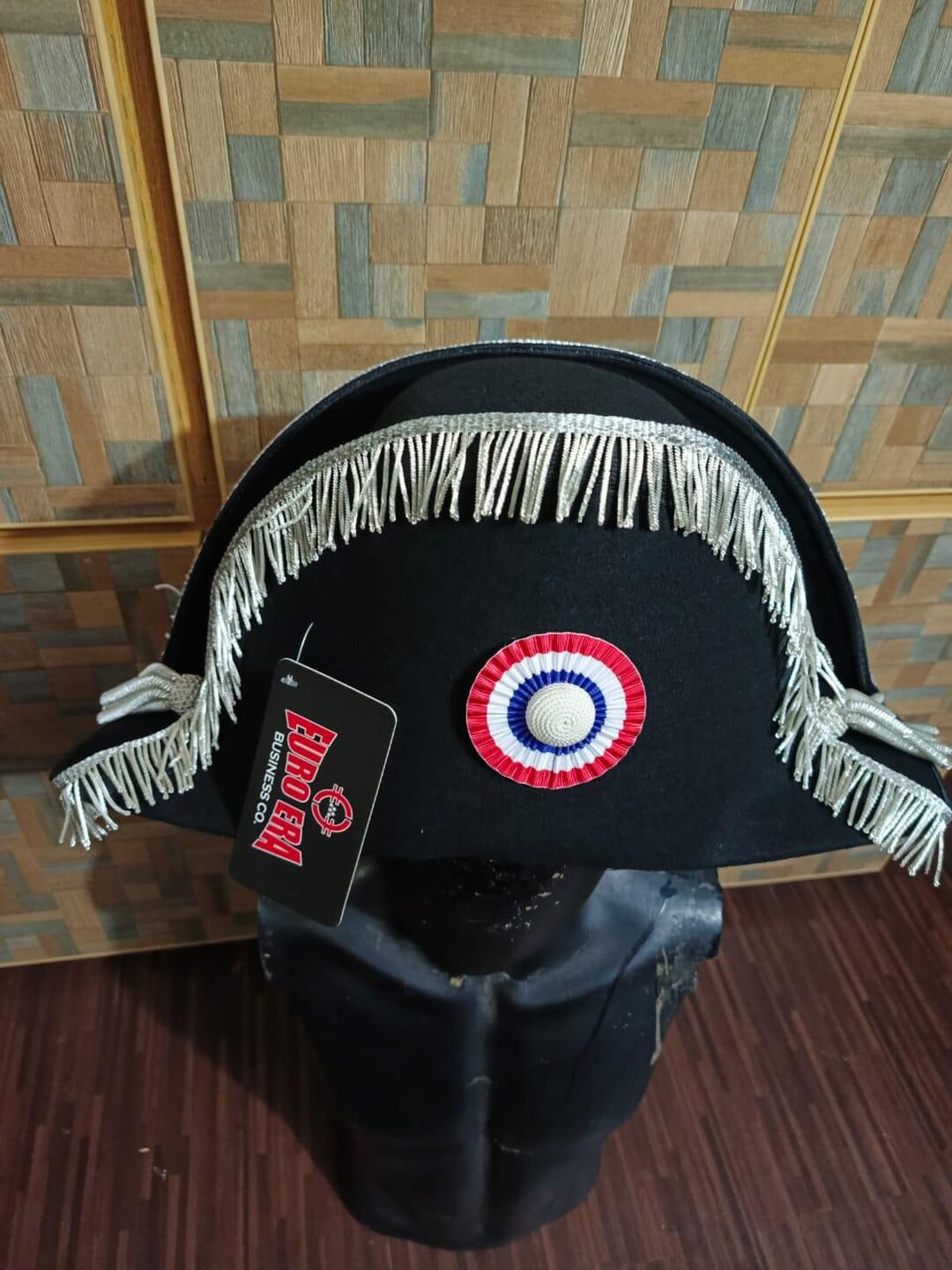 Napoleonic Bicorn Hat: Wool Felt, Silver Bullion Fringes - Etsy