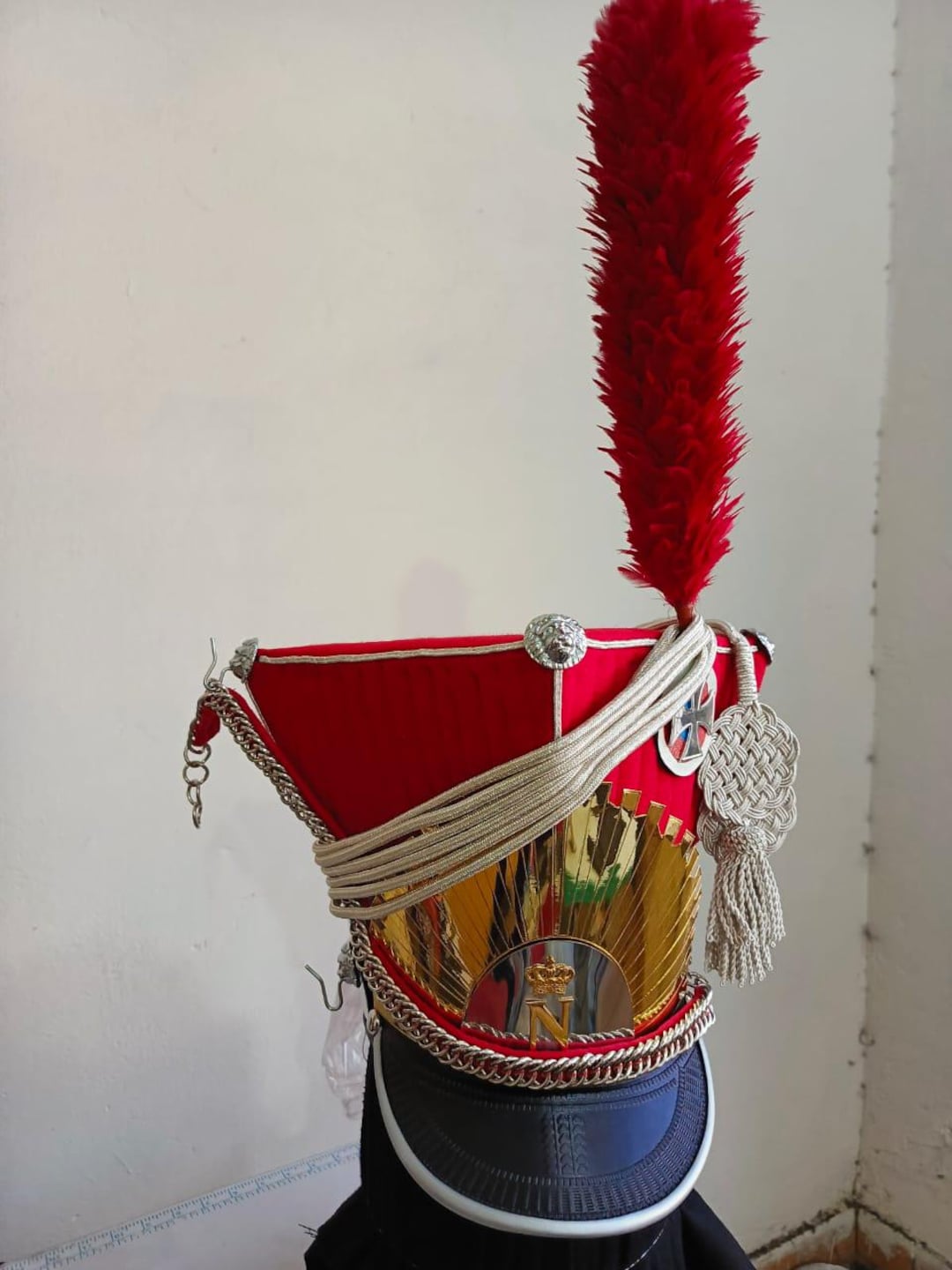 Napoleonic Lancer Troops Officer Shapska shako hat | Napoleonic Shako ...