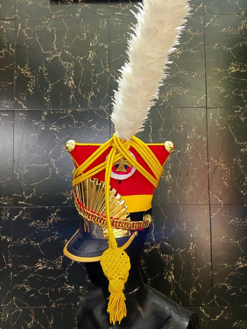 Napoleonic 2nd Lancer Troops Officer Shapska shako hat | Napoleonic ...