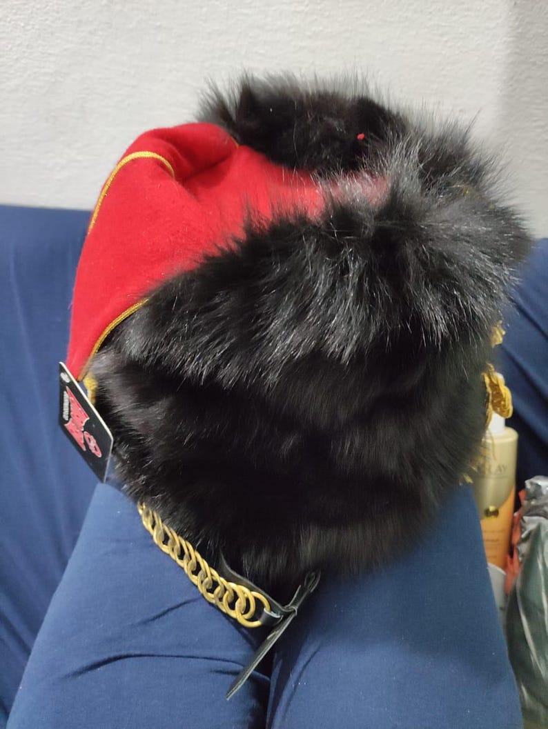Napoleonic Hussar Guard Busby Hat: Leather Colback, Horse Hunter - Etsy