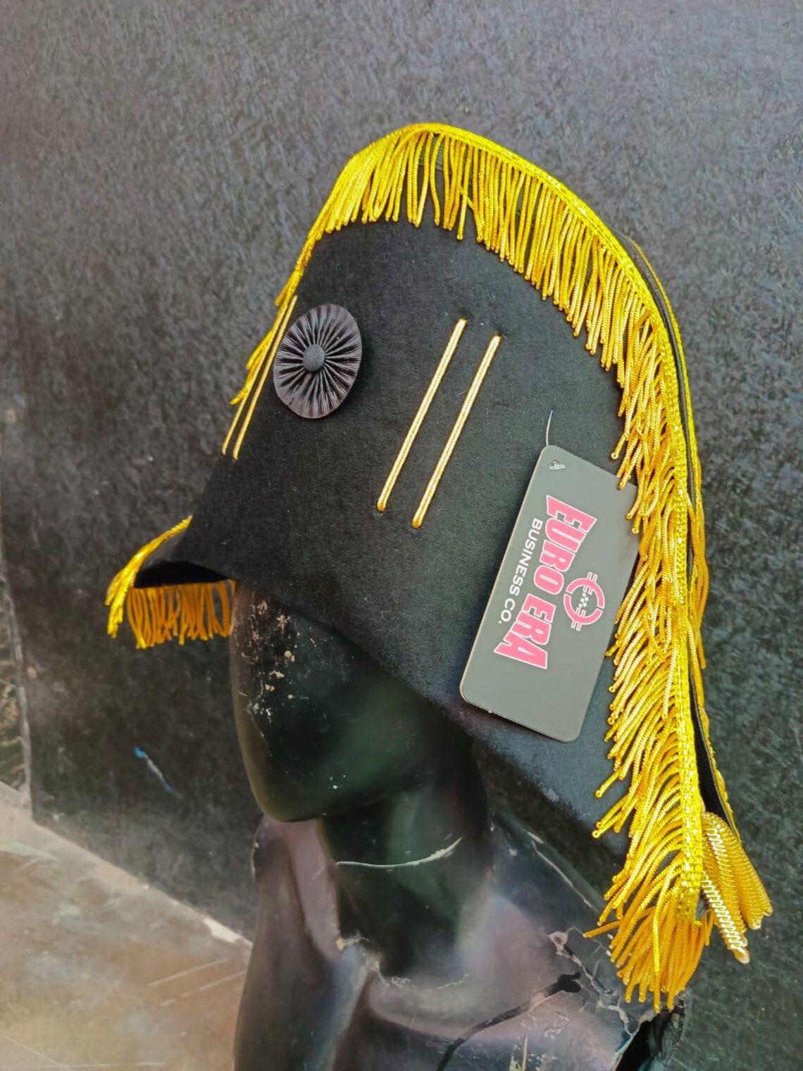 Napoleon Bicorn Hat With Gold Fringe: Historical Military Cosplay ...