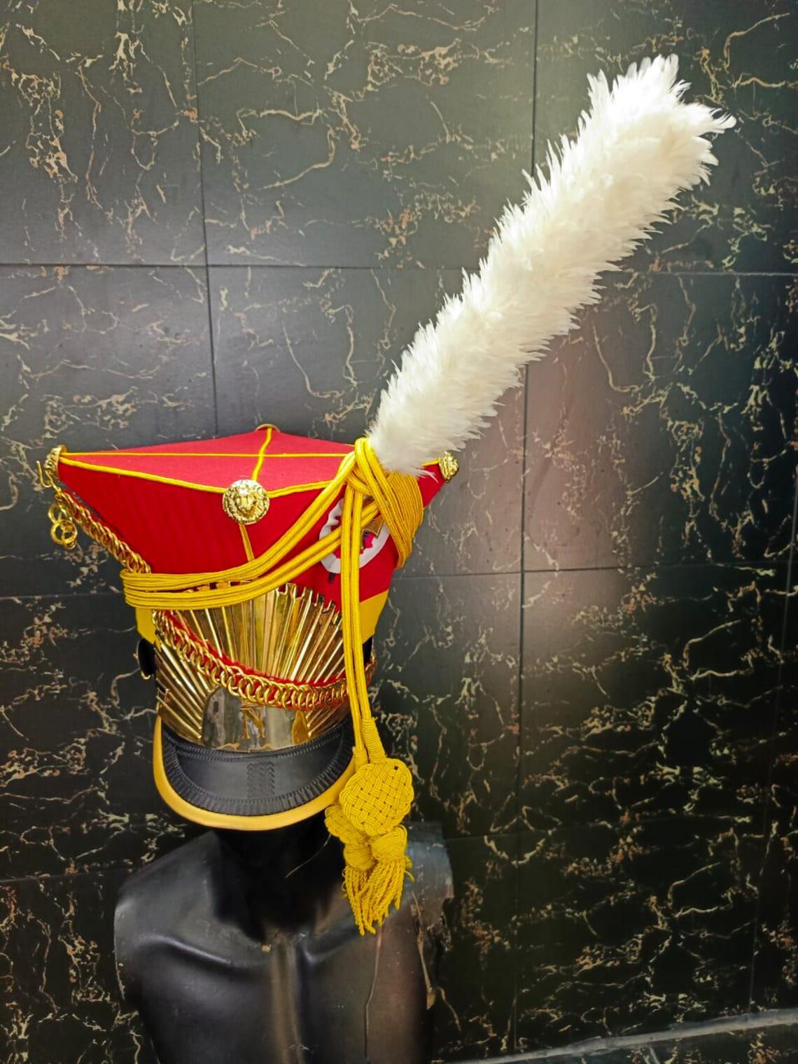 Napoleonic 2nd Lancer Troops Officer Shapska shako hat | Napoleonic ...