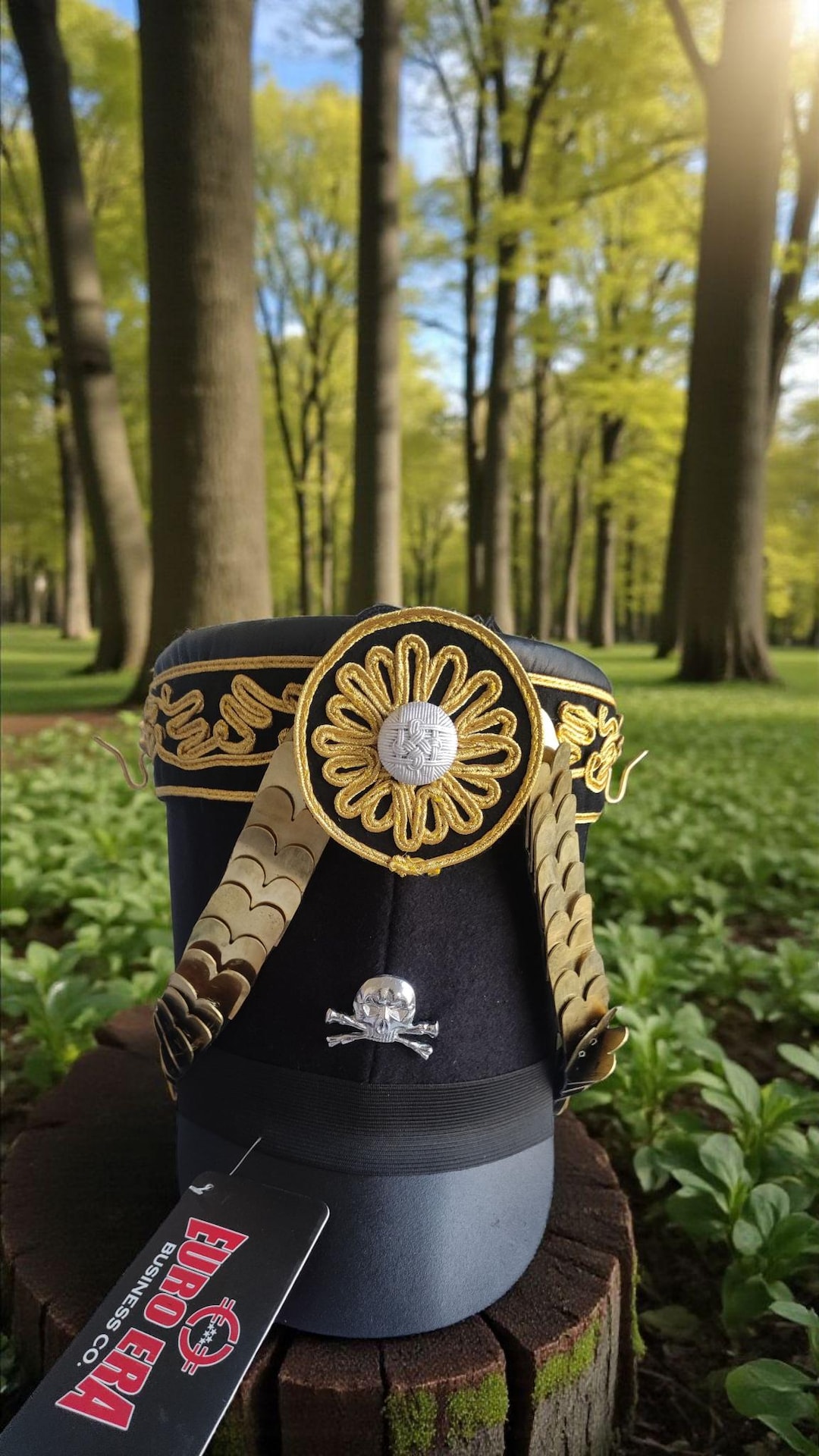 Napoleonic Waterloo Brunswick Officer Shako Hat: Leather, Gold Braid - Etsy