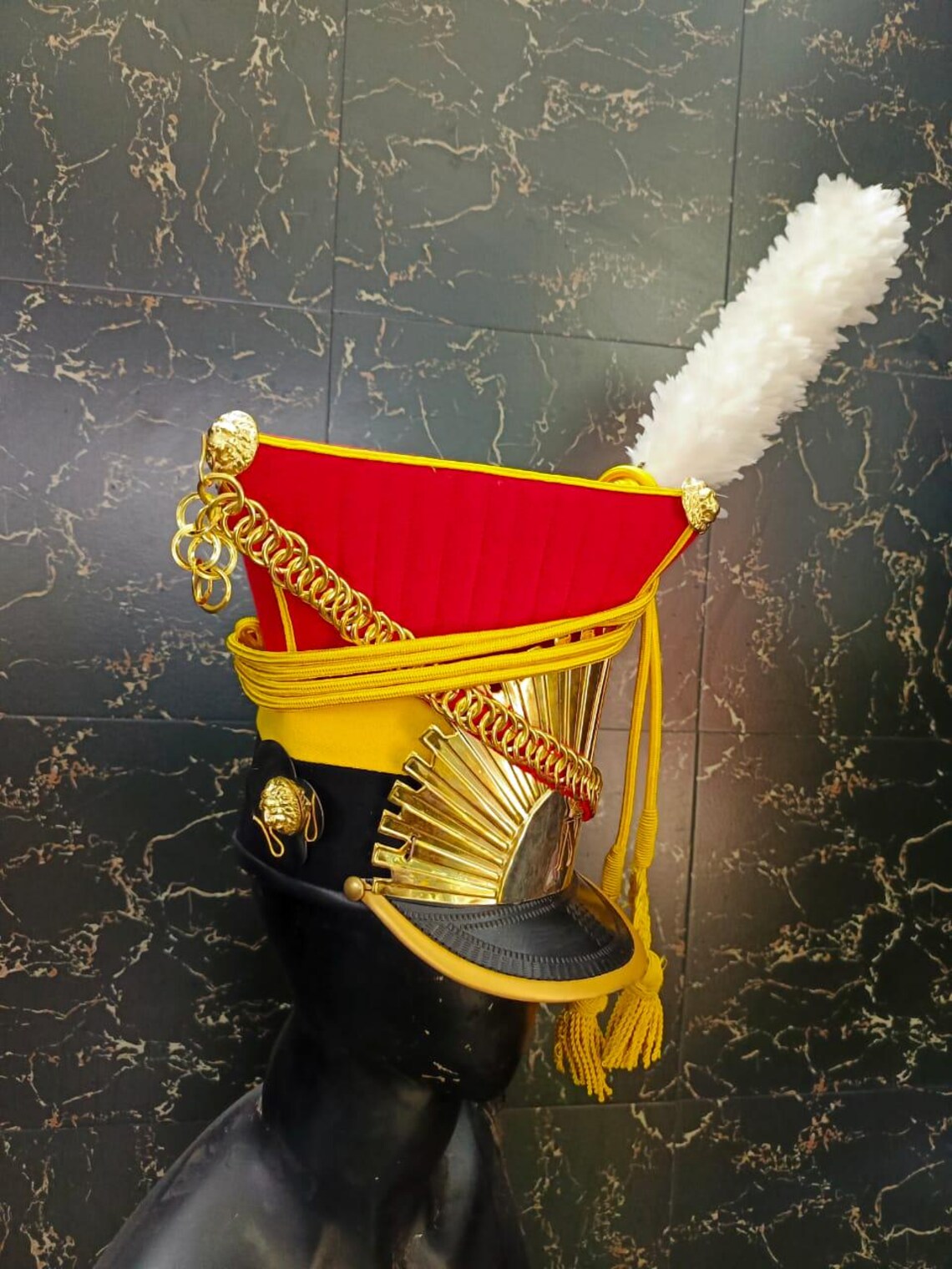 Napoleonic 2nd Lancer Troops Officer Shapska shako hat | Napoleonic ...