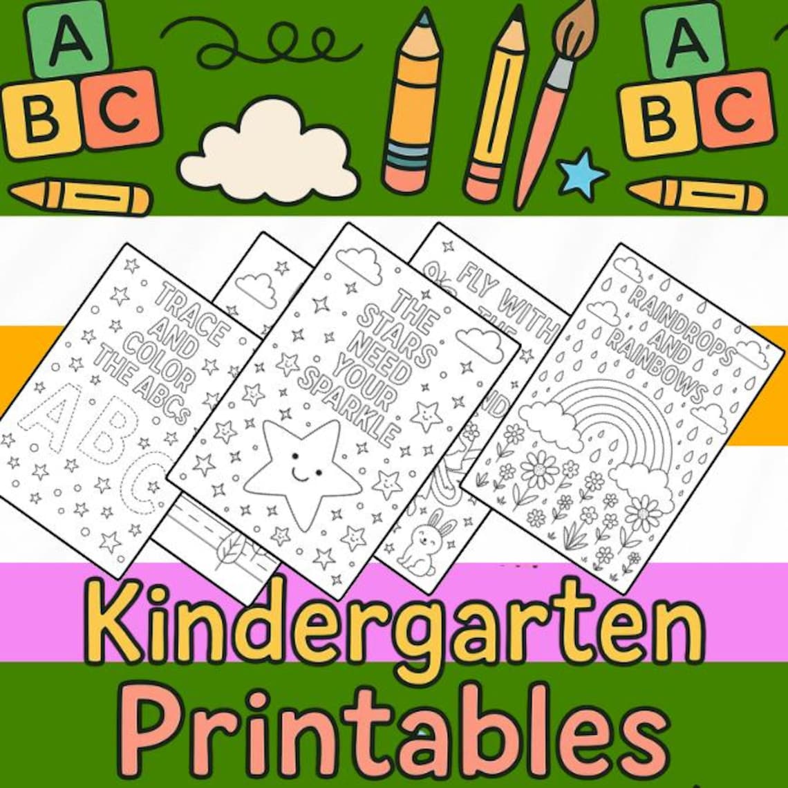 Kindergarten Daily Planner Printable: A4 School Schedule Organizer ...