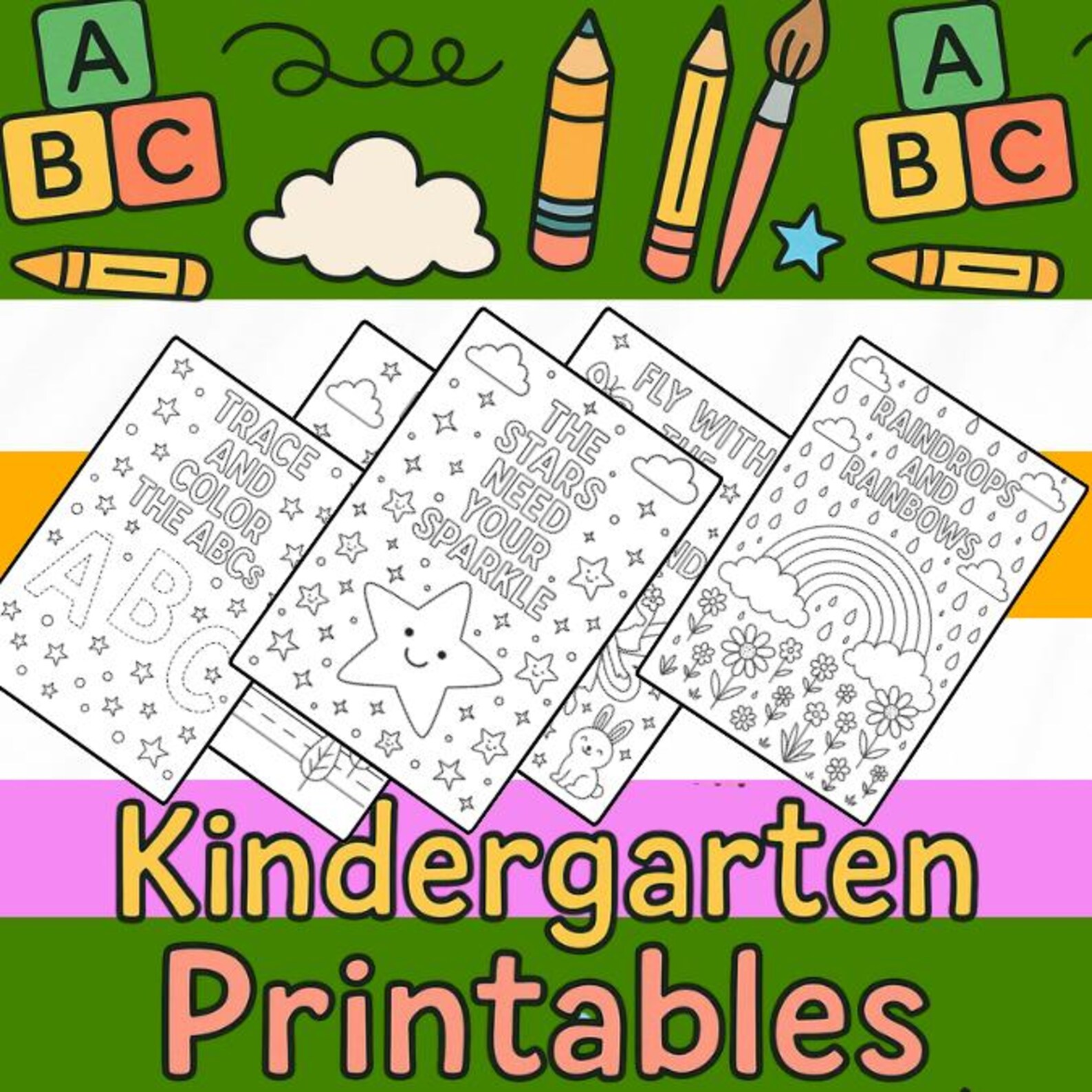 Kindergarten Daily Planner Printable: A4 School Schedule Organizer ...