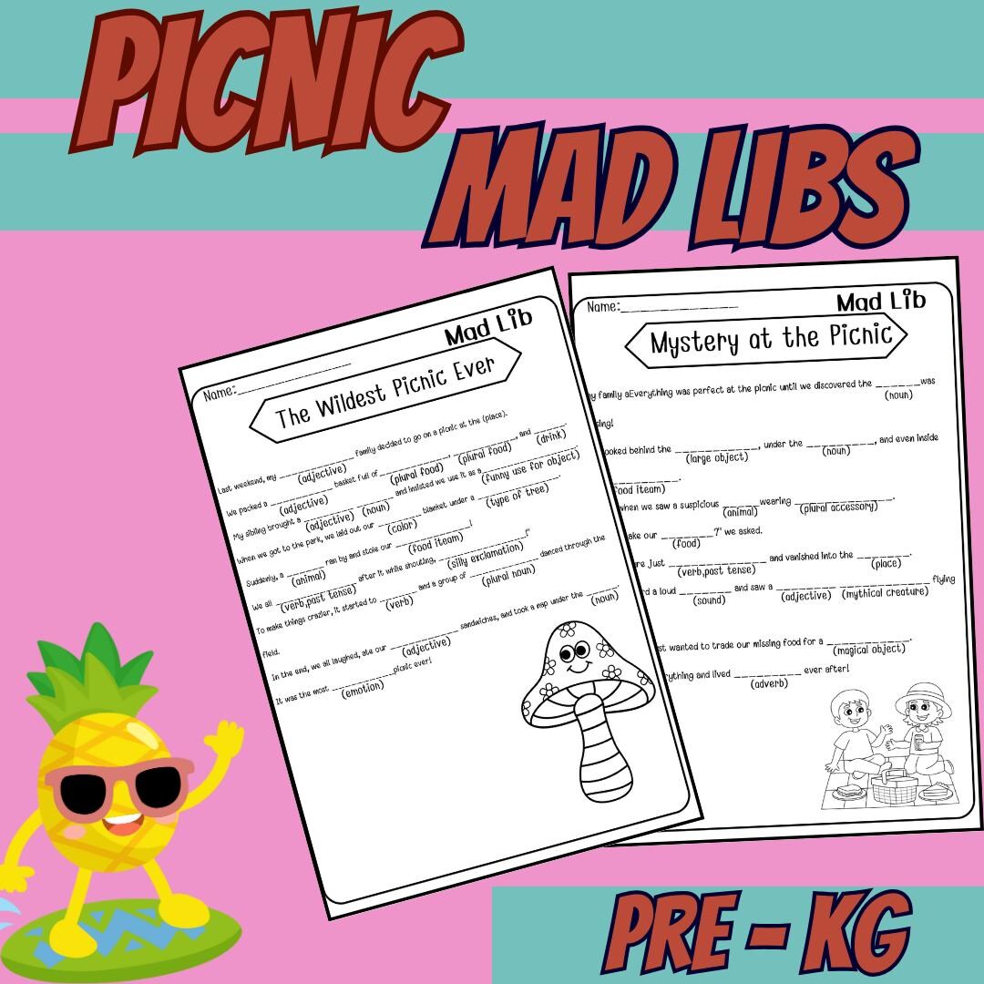 Picnic Mad Libs Printable Game – Funny Summer Activity for Kids ...