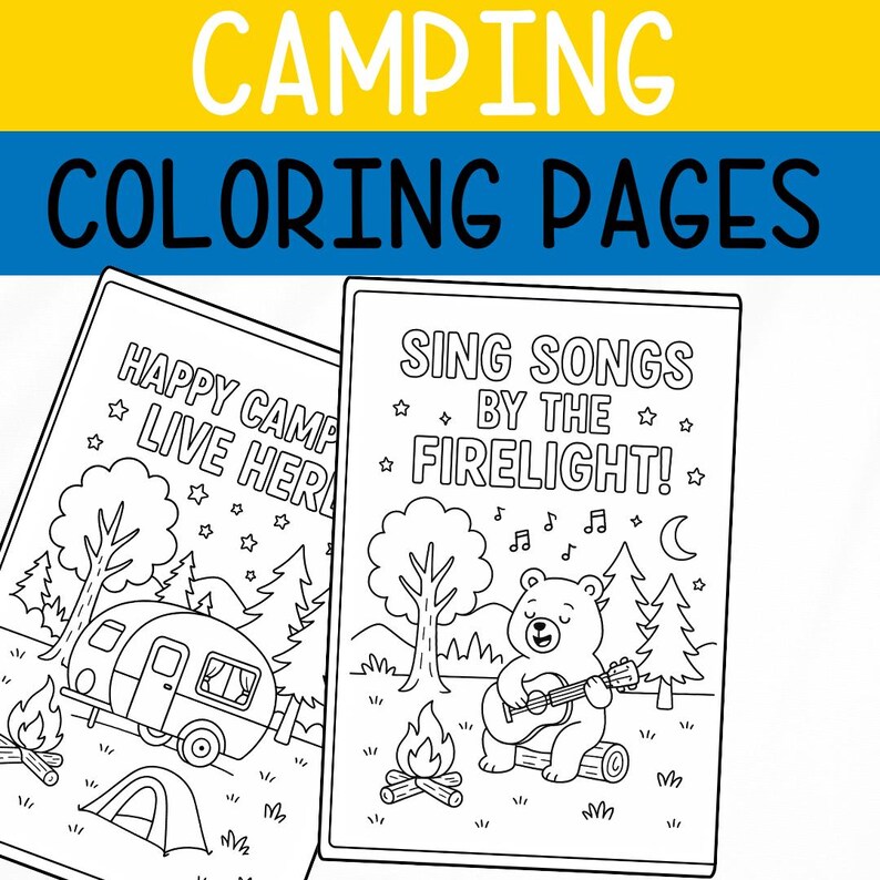 Camping Coloring Pages for Kids – Fun Summer Activity Sheets for ...
