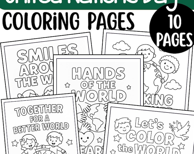 United Nations Day Coloring Pages | Peace Unity Kindness Activities for ...