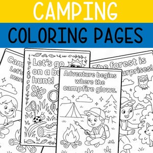 Camping Coloring Pages for Kids – Fun Summer Activity Sheets for ...