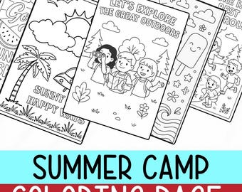 Beach Day Coloring Pages for Kids – Summer Printable Activity Sheets ...
