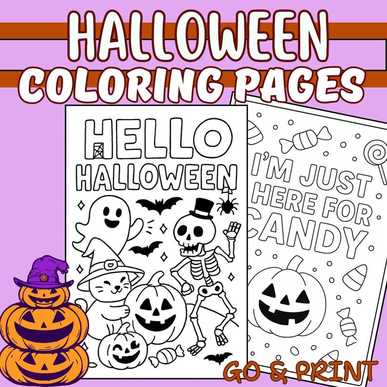 Halloween Coloring Pages | Fun Printable Activity for Kids | Spooky ...