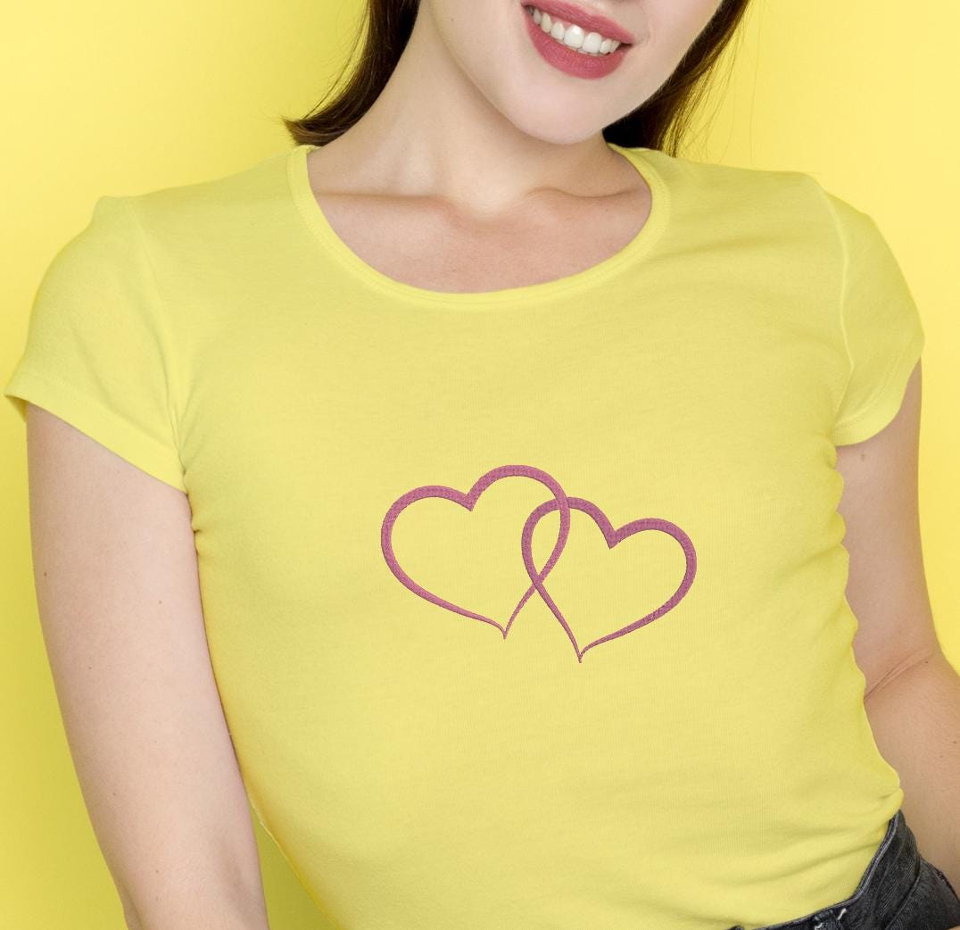 Interlocking Hearts Embroidery Design - Etsy