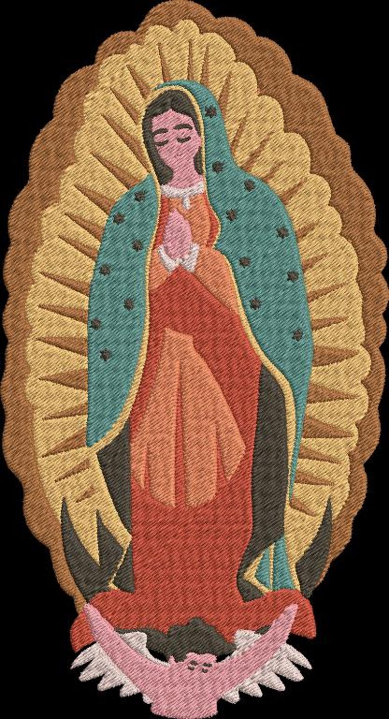 Virgin Mary Embroidery Design - Etsy