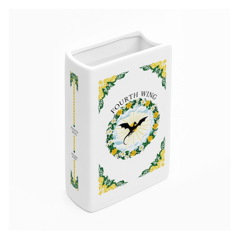 Night Court Bookish Vase, Fourth Wing Dragon, Reader Bookshelf Decor - Etsy