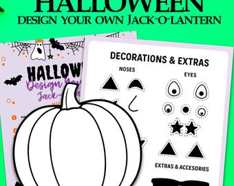 Halloween Jack-o-lantern Printable Craft for Kids – Cut, Color & Paste ...