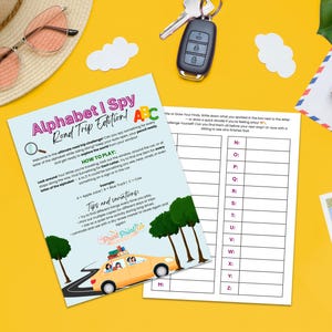 Road Trip Alphabet Game | Printable I Spy Car Game for Kids | A-Z ...