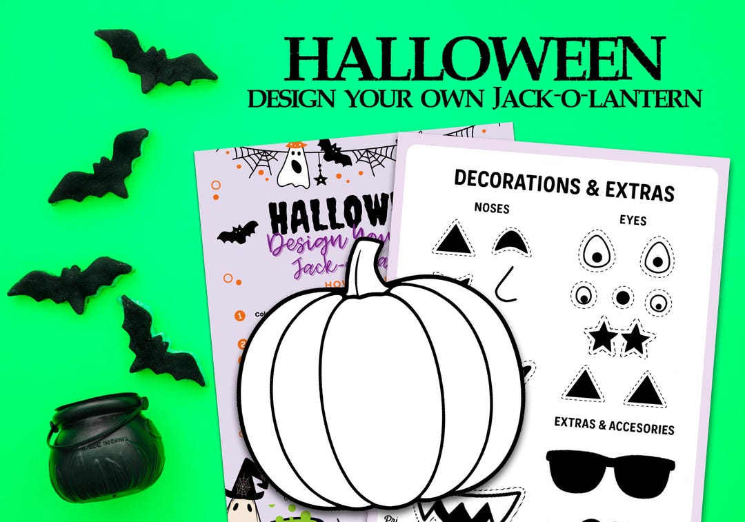 Halloween Jack-o-lantern Printable Craft for Kids – Cut, Color & Paste ...
