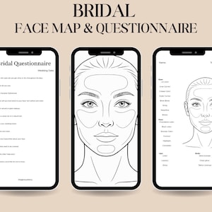 Bridal Printable Face Chart & Client Form Sheet | Makeup Artist - Etsy