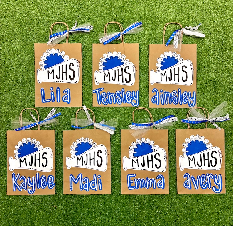 Hand Painted Cheer Gift Bag-personalized Cheerleader Gift | Cheer Team ...