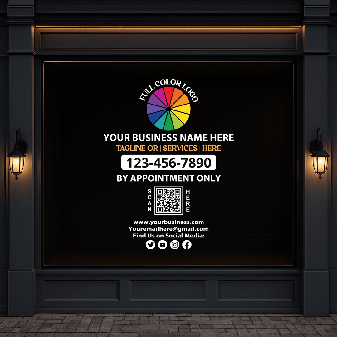 Custom Business Window Decal | Personalized Window Decal | Business ...