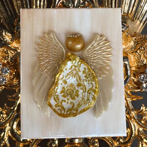 Oyster Shell Angel- Gold Leaf - Etsy