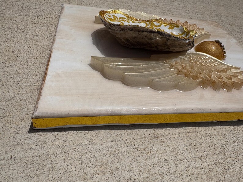 Oyster Shell Angel- Gold Leaf - Etsy