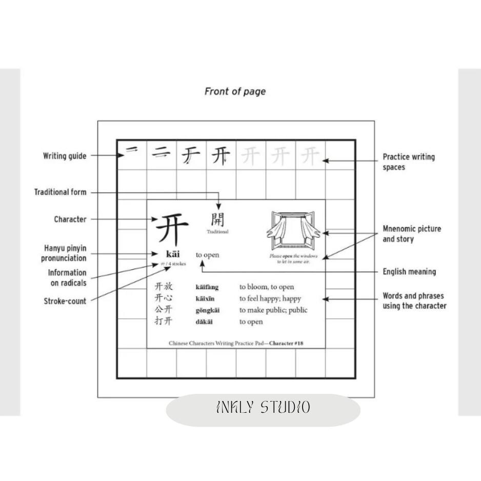 Chinese Characters Writing Practice Book for Beginners I 579 Pages ...