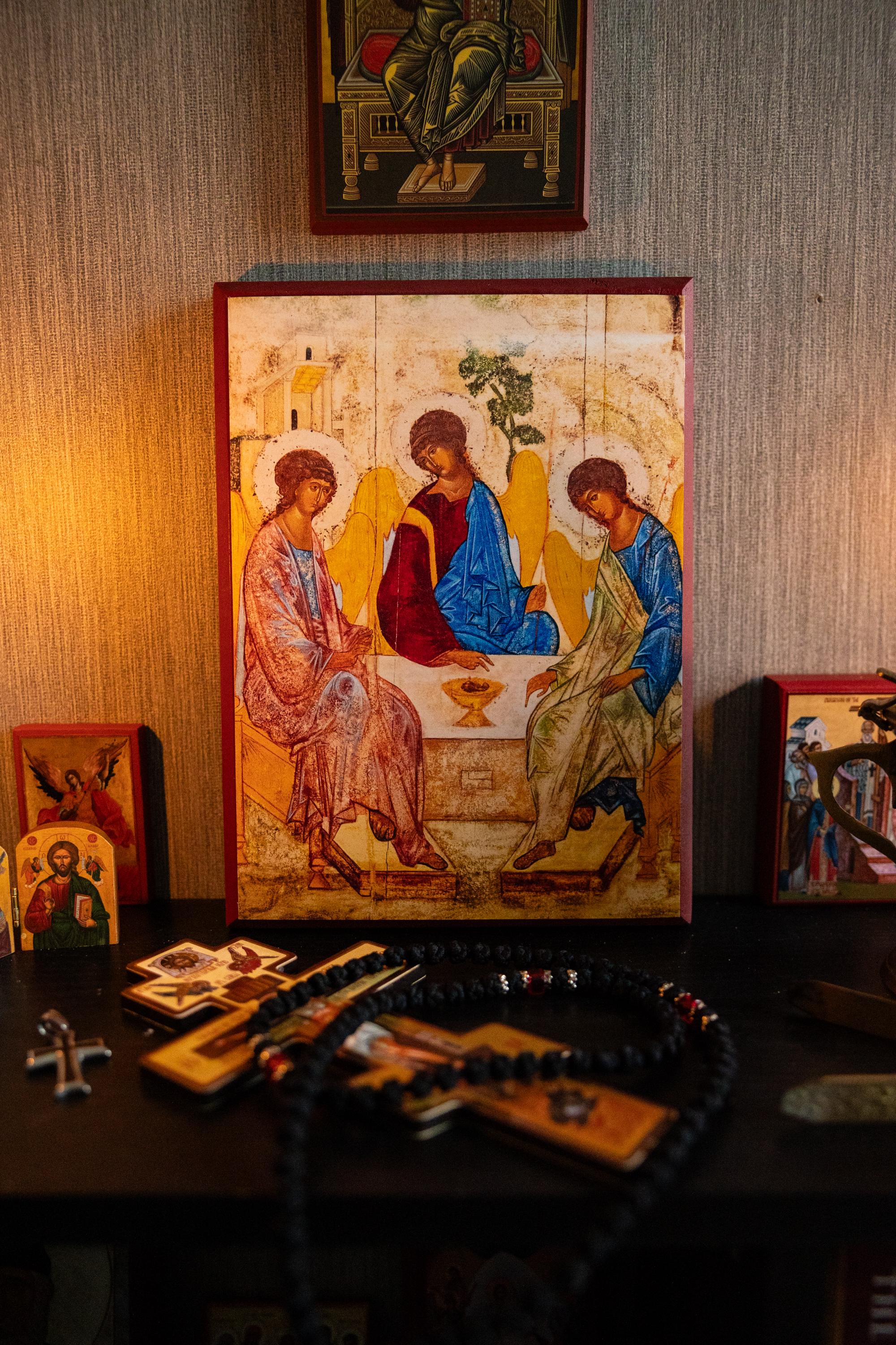 Mounted Handmade Icon | Holy Trinity - Etsy