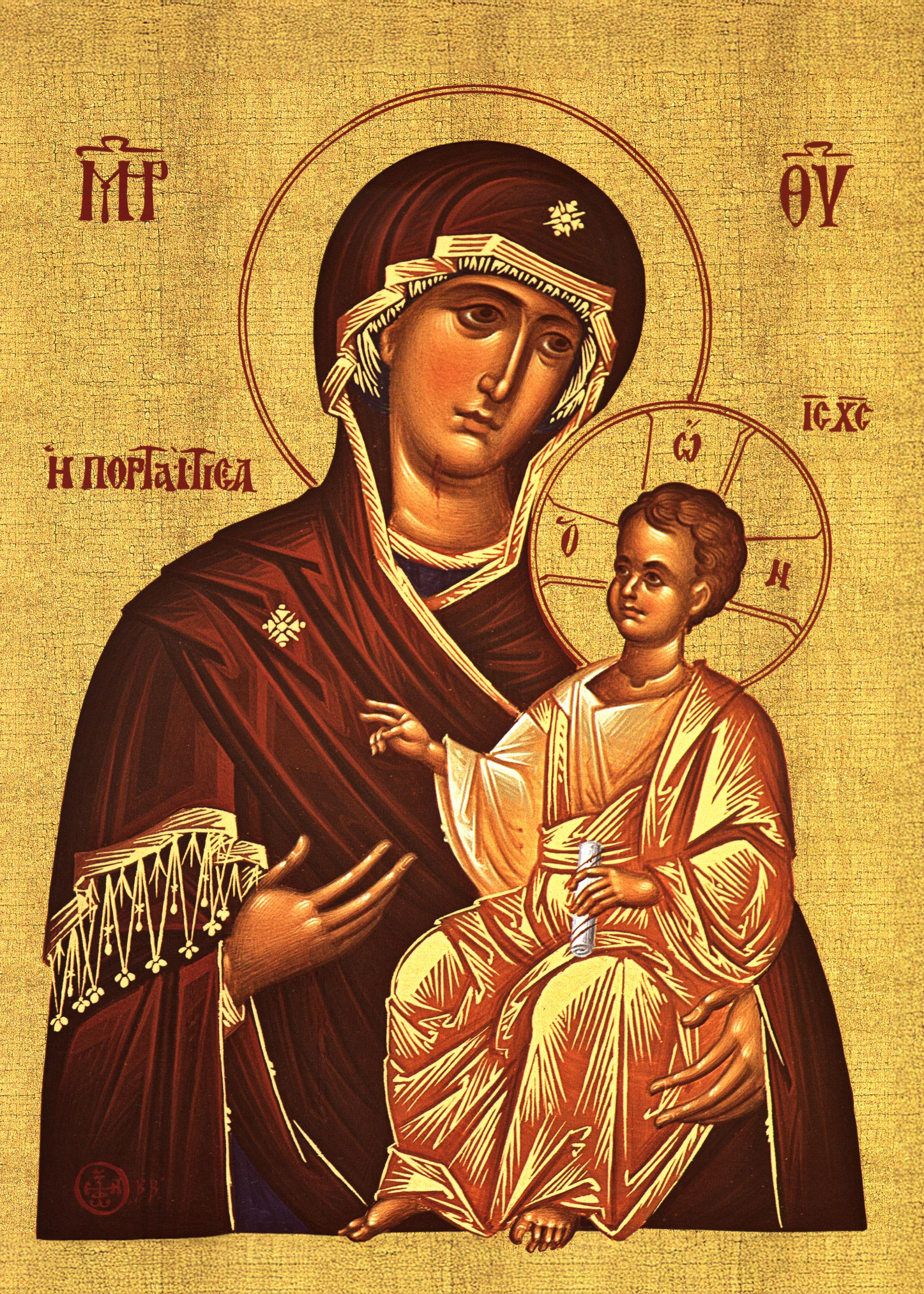 Mounted Handmade Icon | Theotokos - Etsy