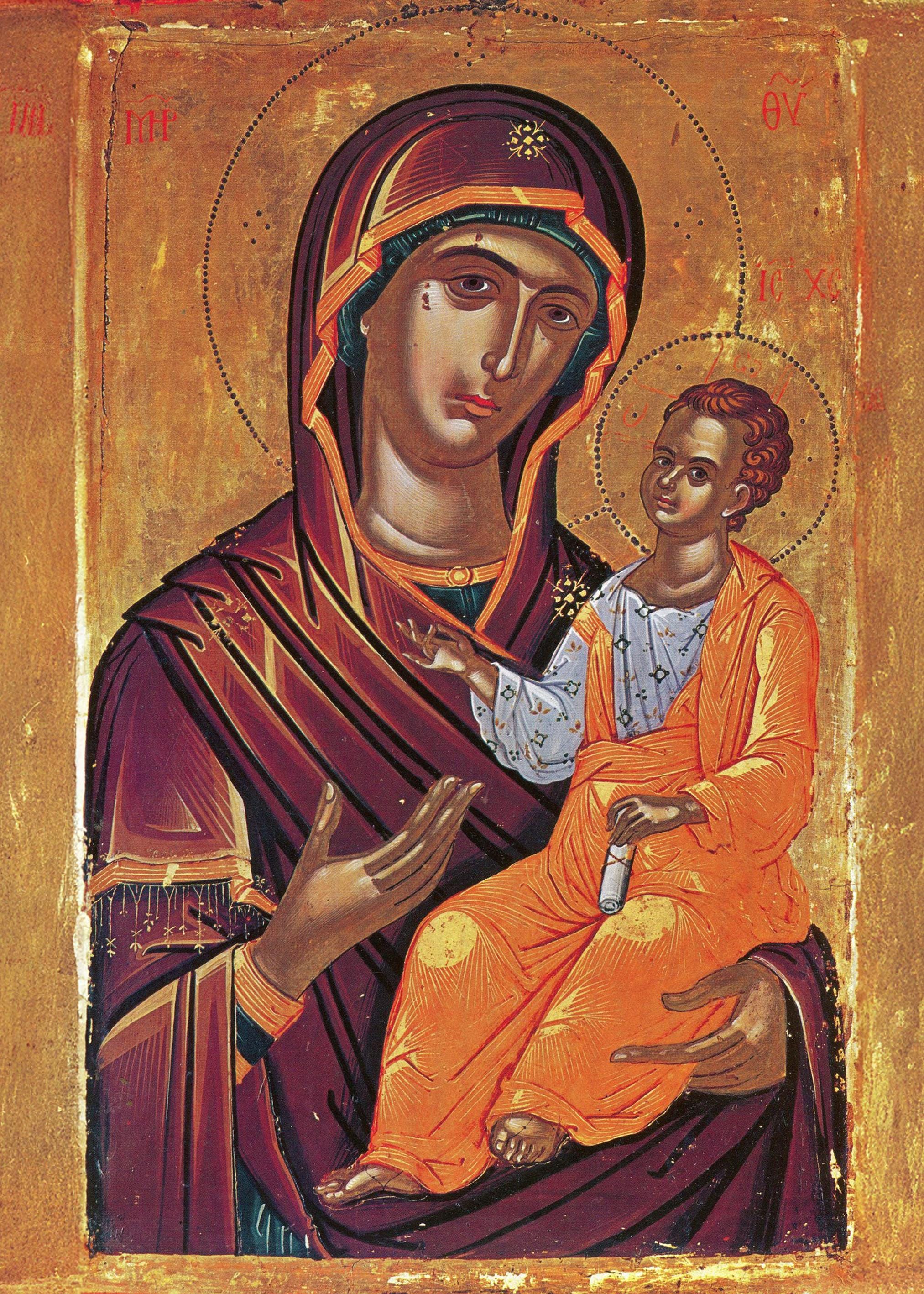 Mounted Handmade Icon | Theotokos - Etsy