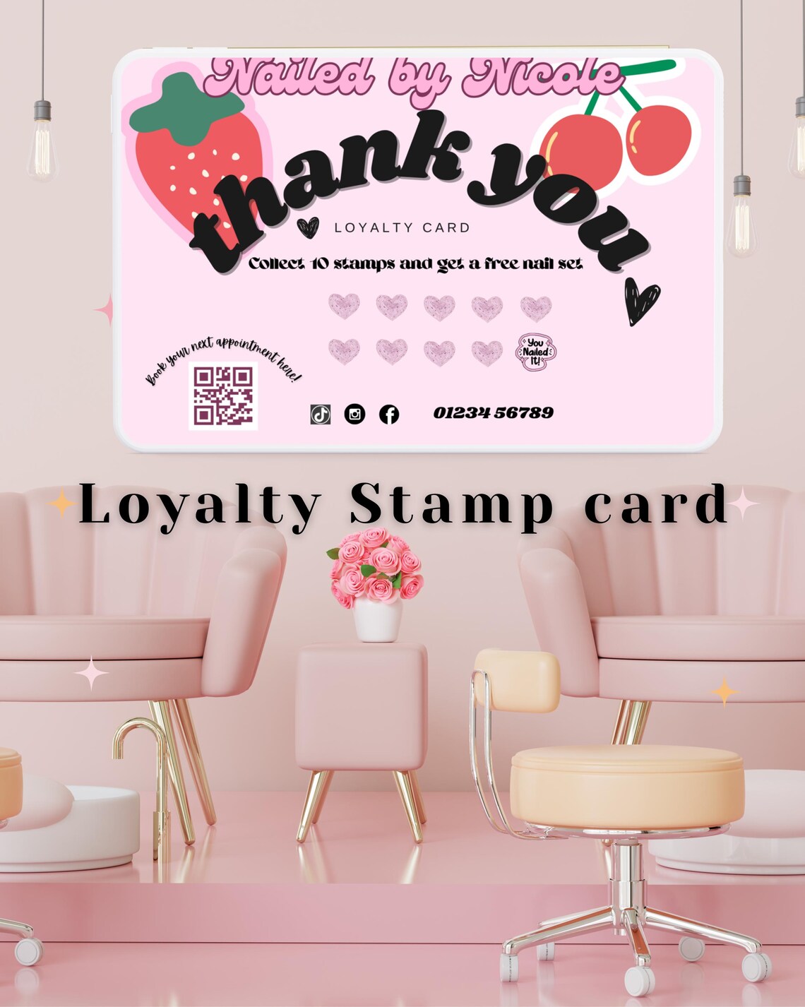 Thank You Loyalty Stamp Card - Etsy