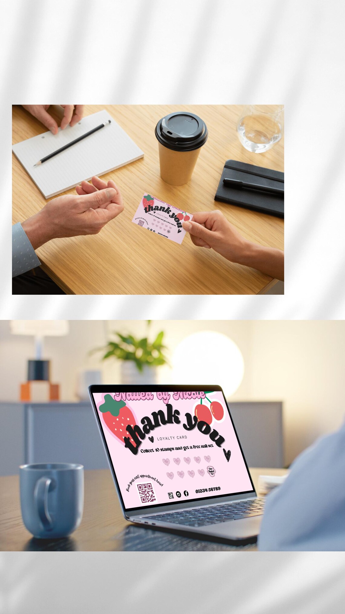 Thank You Loyalty Stamp Card - Etsy