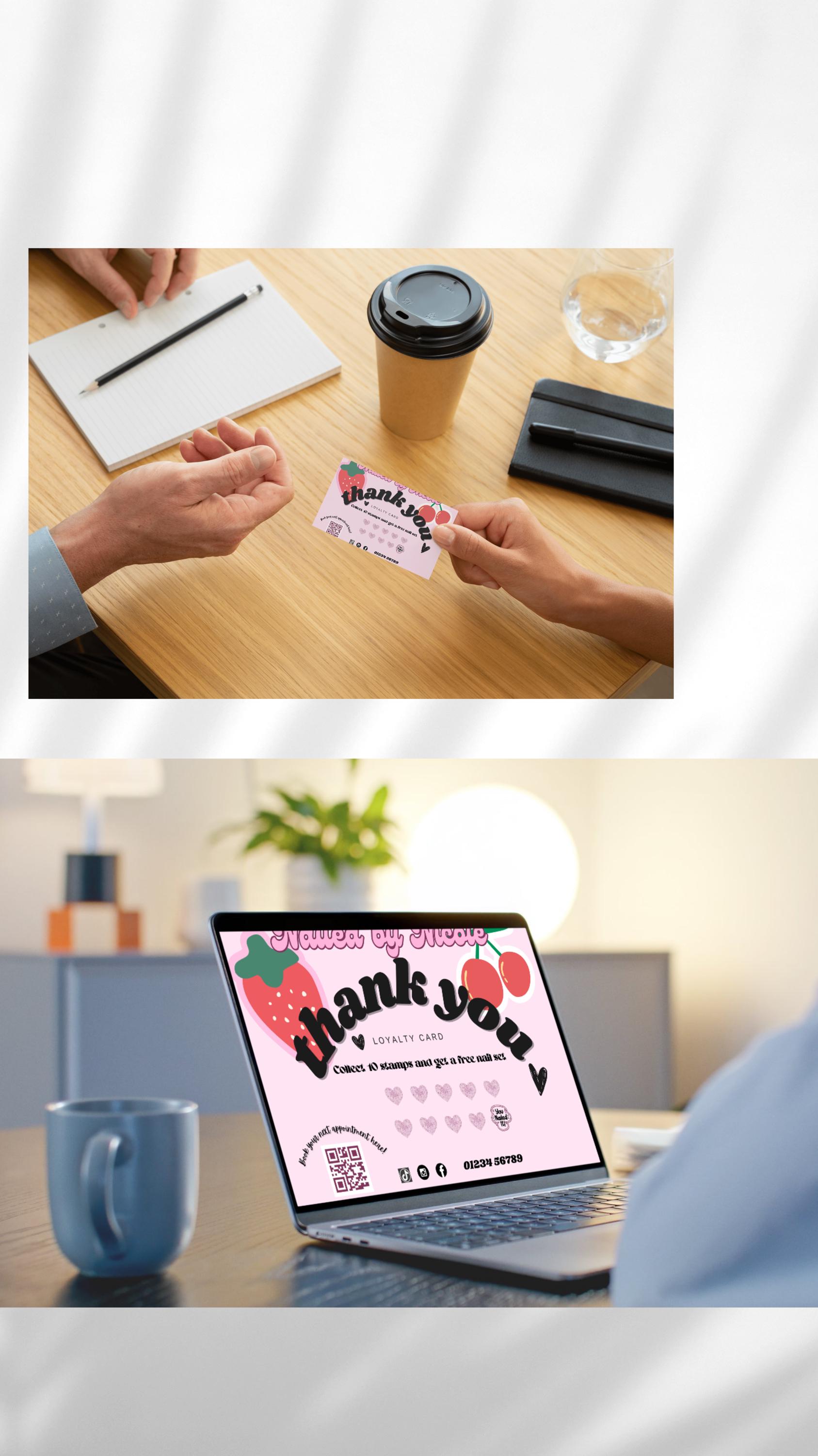 Thank You Loyalty Stamp Card - Etsy