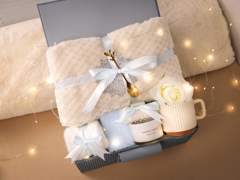 Custom Gift Box With Blanket, Sending a Hug Gift, Hygge Hug in a Box ...