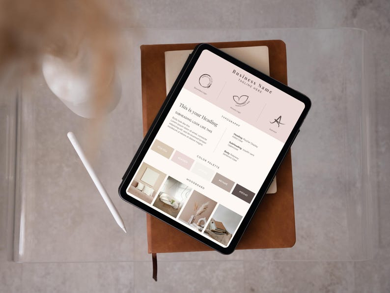 Neutral Brand Board Template: Soft Modern Canva Branding Kit (digital ...