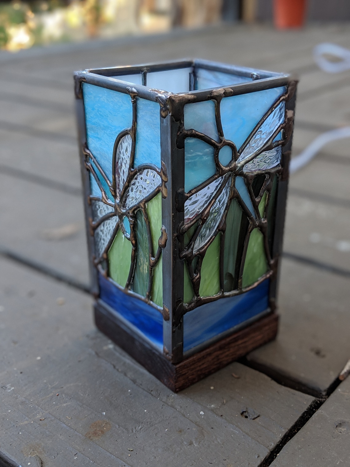 Digital Stained Glass Pattern Dragonfly Lantern Resale | Etsy India