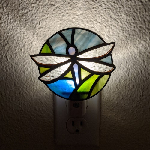 Digital Stained Glass Pattern Moon Nightlight 2 Patterns - Etsy