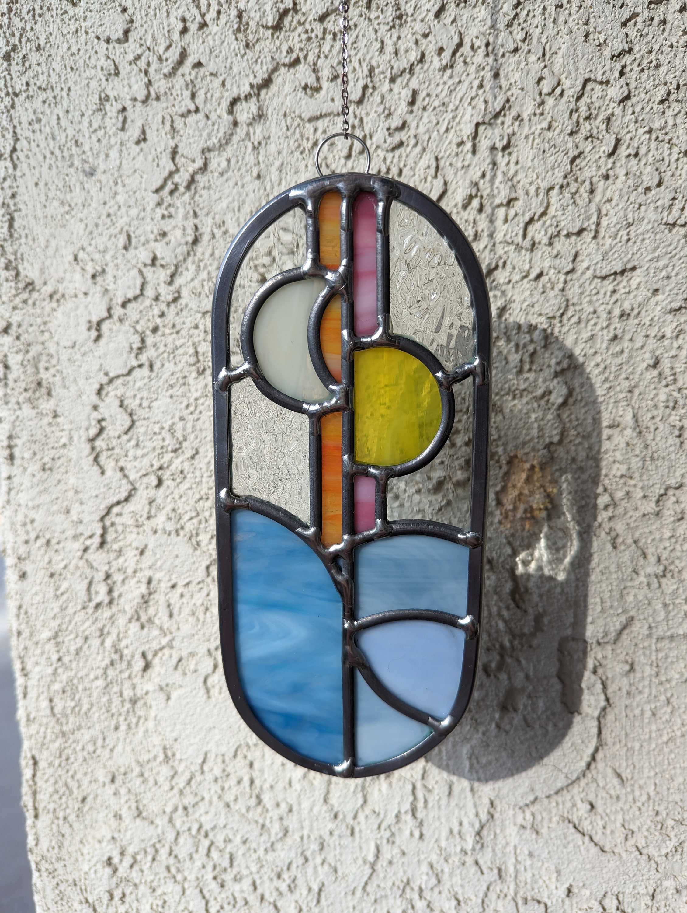 Digital Stained Glass Pattern - Sea & Sky Dangler • Resale Friendly - Etsy